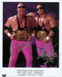 The Wrestling Fanatic - Autograph (Hart Foundation)
